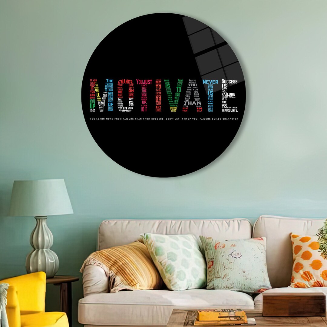 Wall Decoration, Wall Art, Glass Wall Decor, Motivate, Motivation Wall ...
