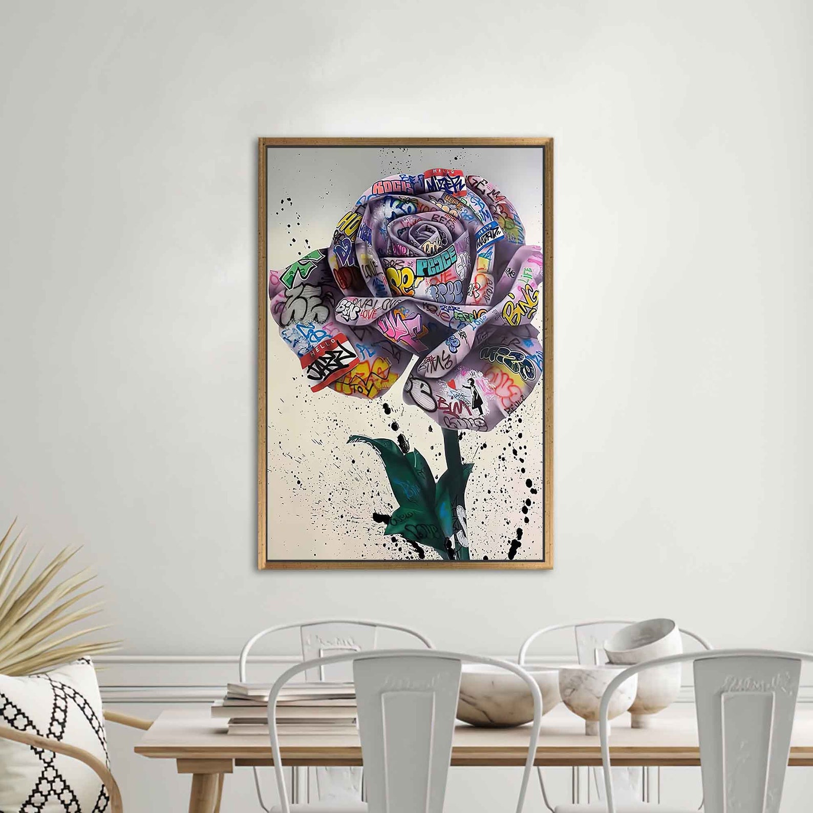 Banksy Rose Graffiti, Street Wall Art, Banksy Rose Artwork, Graffiti ...