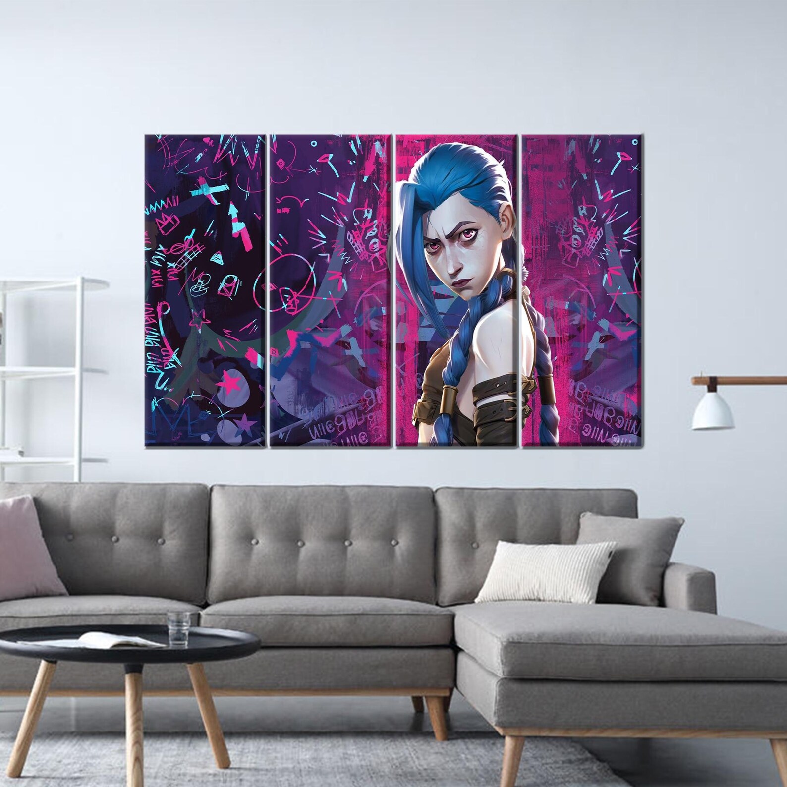 Jinx Graffiti Poster, Arcane Poster, Jinx Digital Prints, Game Poster ...