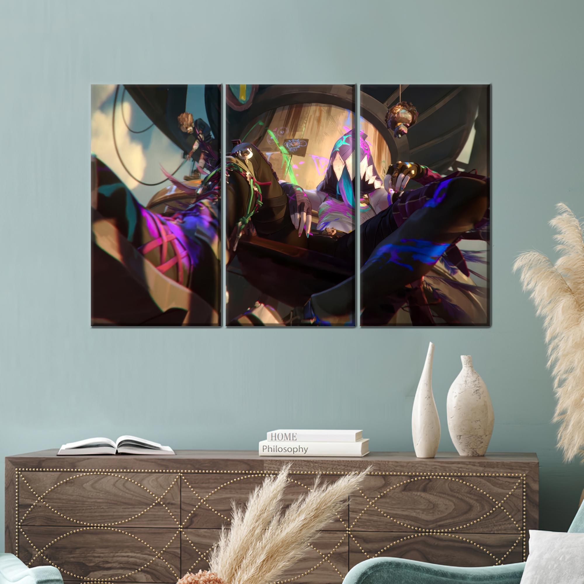 Jinx Painting Canvas, Arcane Poster, Game Poster Gift, Arcane Season 2 ...