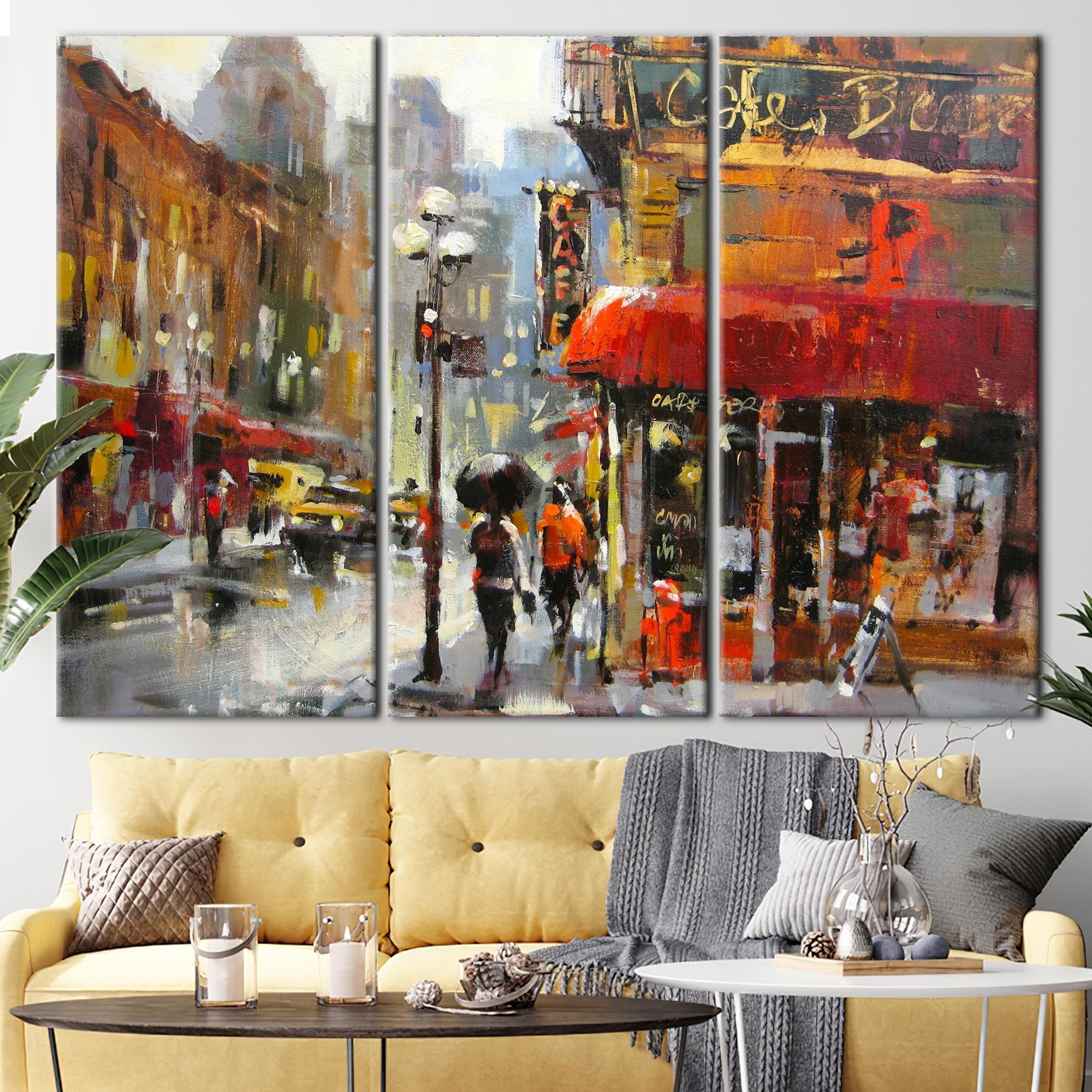 Rainy Day Poster Abstract Wall Art City Poster Modern Art - Etsy