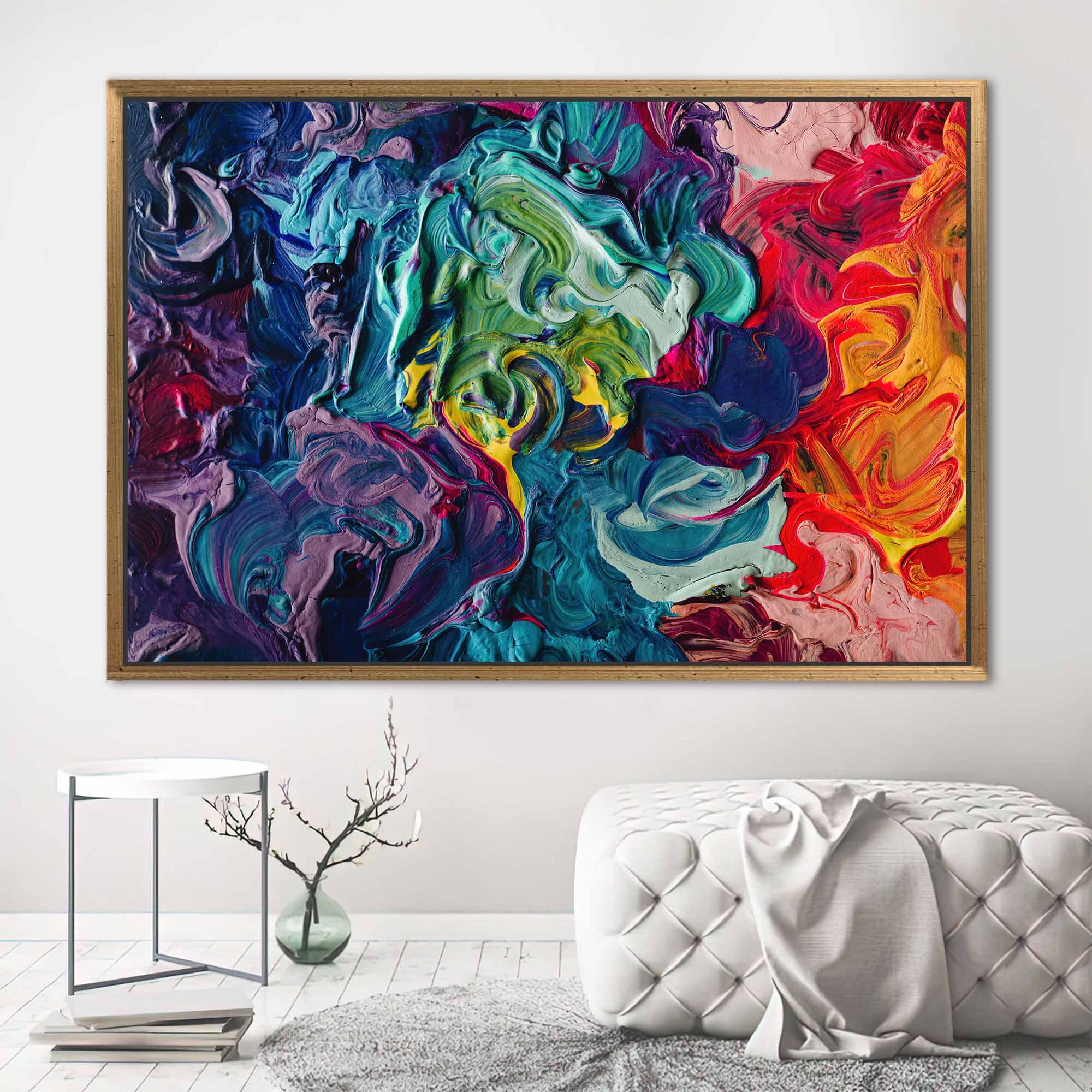 Colorful, Different Color Canvas Art, Contemporary Canvas Art, Oil ...