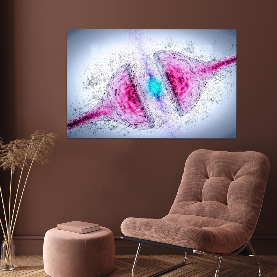 Science Wall Decoration, Synapses Cortical Neurons Medical Wall Hanging, Science Neurology Brain ...