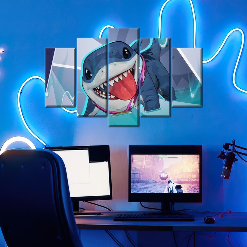 Marvel Rivals Poster, Jeff the Land Shark Canvas, Game Room Decor, Gift ...