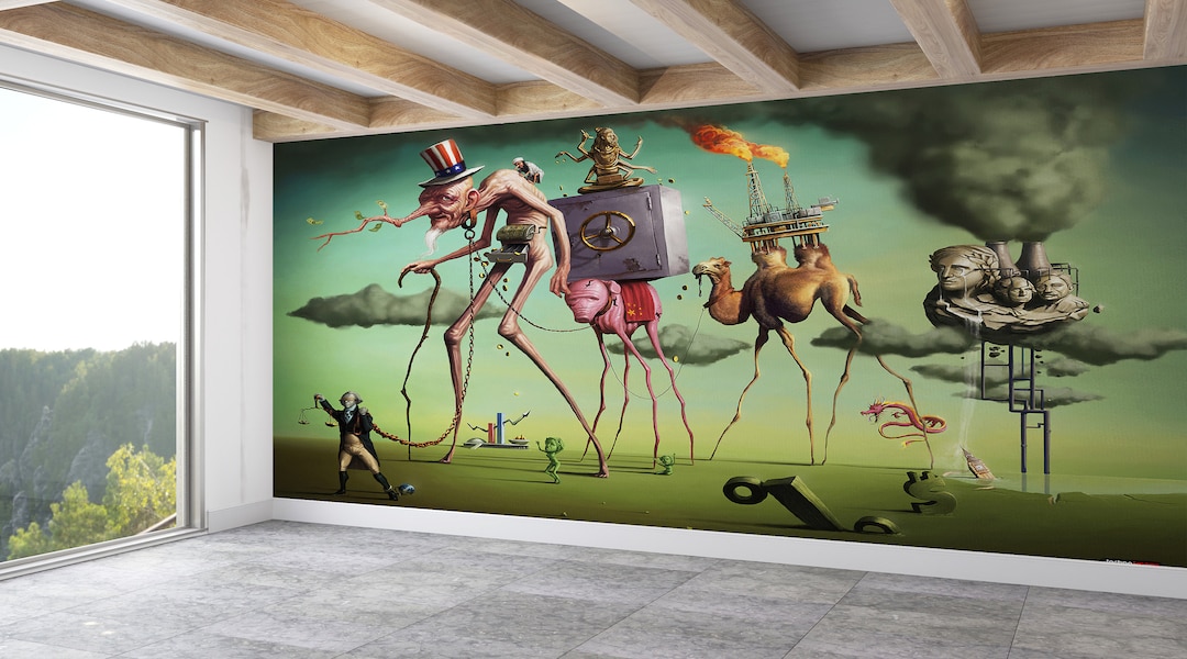 Salvador Dali the American Dream, Dali American Dream Wall Poster, Dali ...