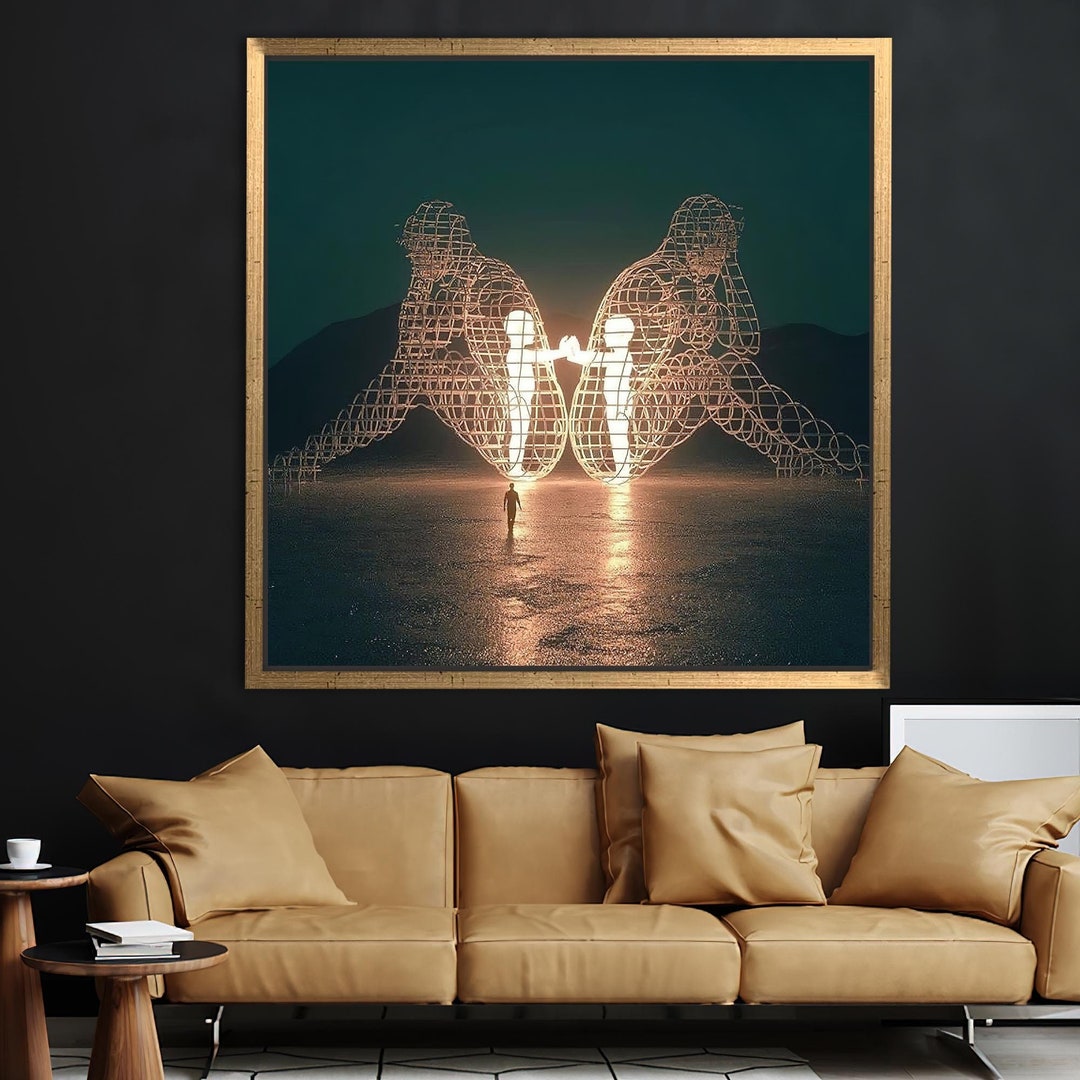 Two People Turning Their Backs on Each Other at Burning Man - Etsy
