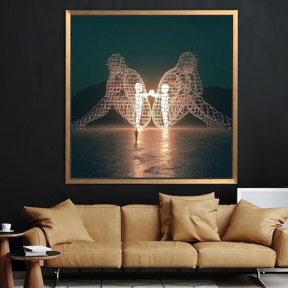 Two People Turning Their Backs on Each Other at Burning Man - Etsy