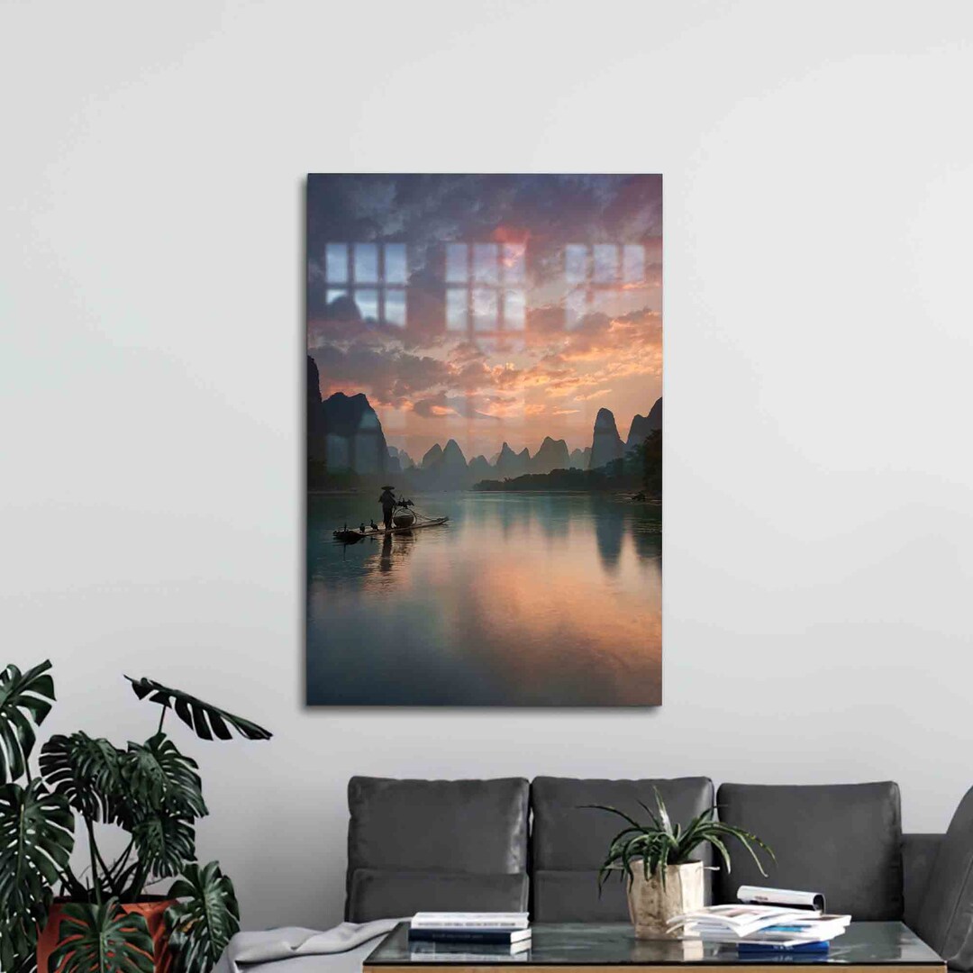 Glass Wall Decor, Glass Printing, Glass Art, Guilin China Landscape ...
