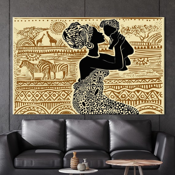 African Woman Poster Abstract Poster Ethnic Patterns Art - Etsy