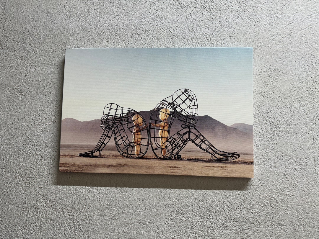 Two People Turning Their Backs on Each Other at Burning Man, Couple ...