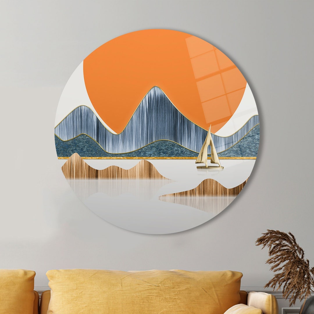 Glass, Tempered Glass, Glass Wall Decor, Abstract Landscape, Abstract ...