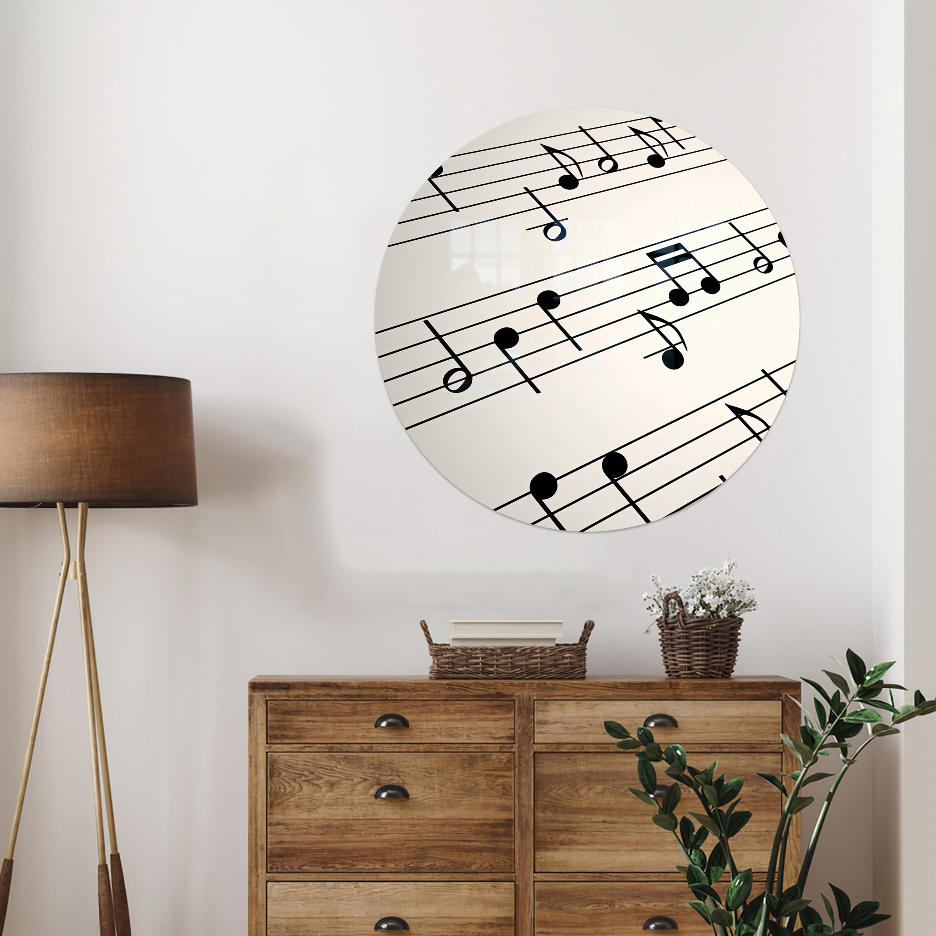Musician Wall Decor, Girl Room Glass Printing, Note Glass Art, Music ...