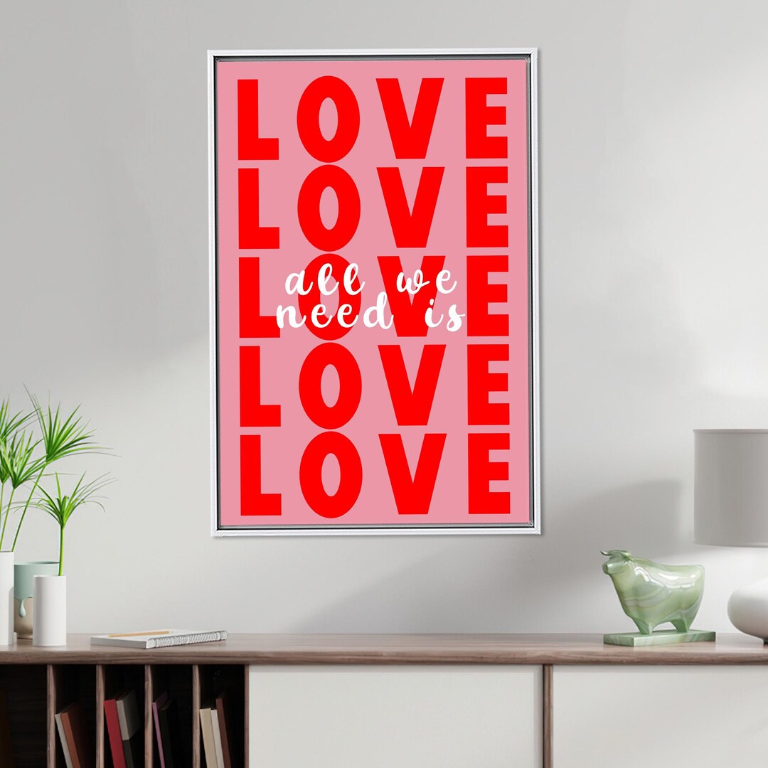 Love Canvas Art, Valentines Day Gift, Couple Gift Idea, Valentines Day ...