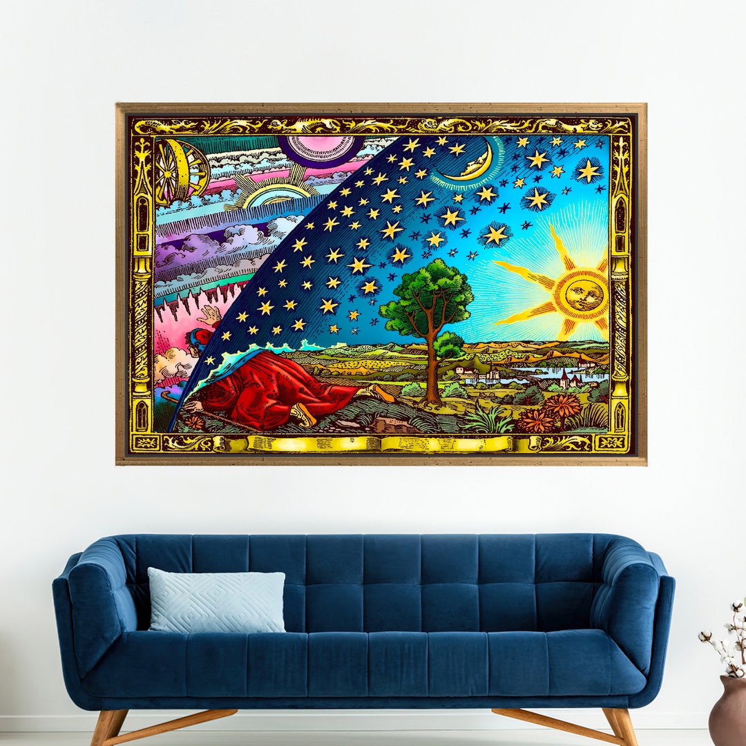 Gravure 3D Canvas, Gravure Flammarion Artwork, Modern Canvas Art ...