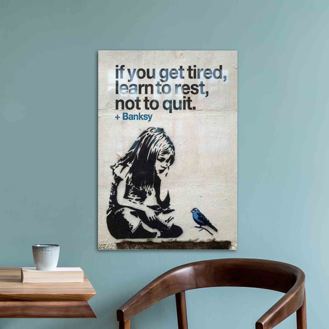 Glass, Tempered Glass, Wall Decoration, Banksy Girl Glass Wall Art, If ...