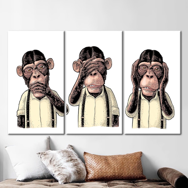 Three Wise Monkeys - Etsy
