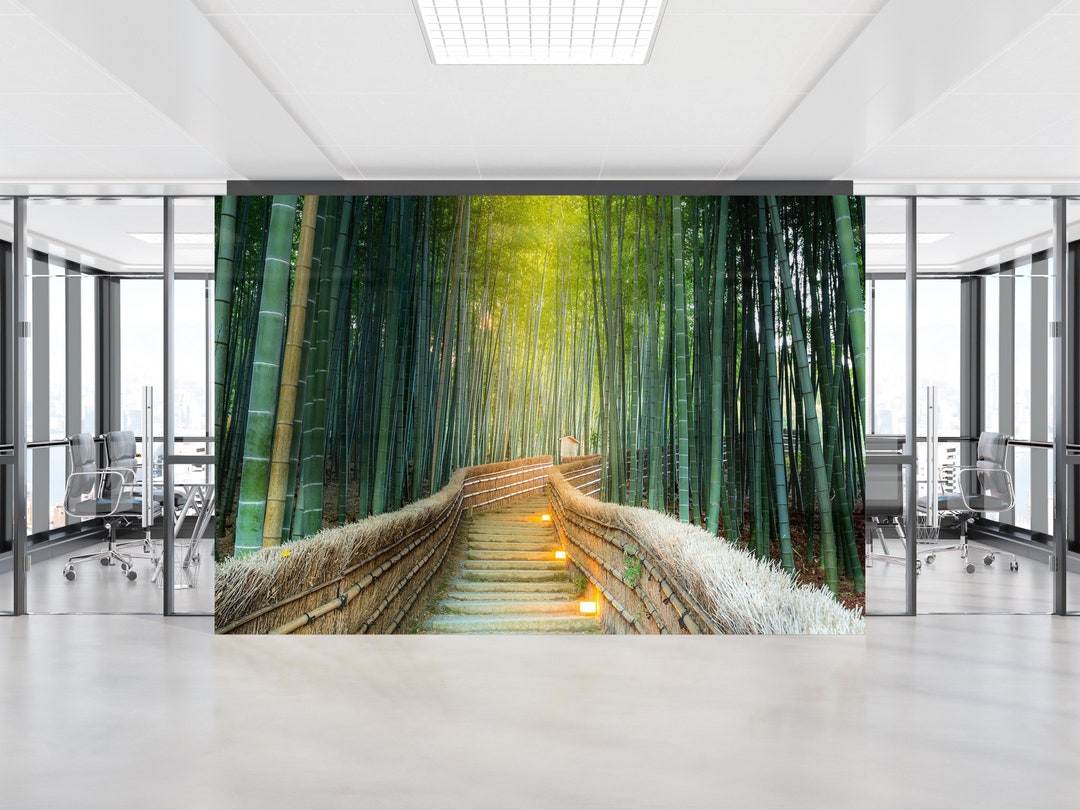Kyoto Wall Mural, Tree Landscape Wall Decor, Nature Wall Paper, Nature ...