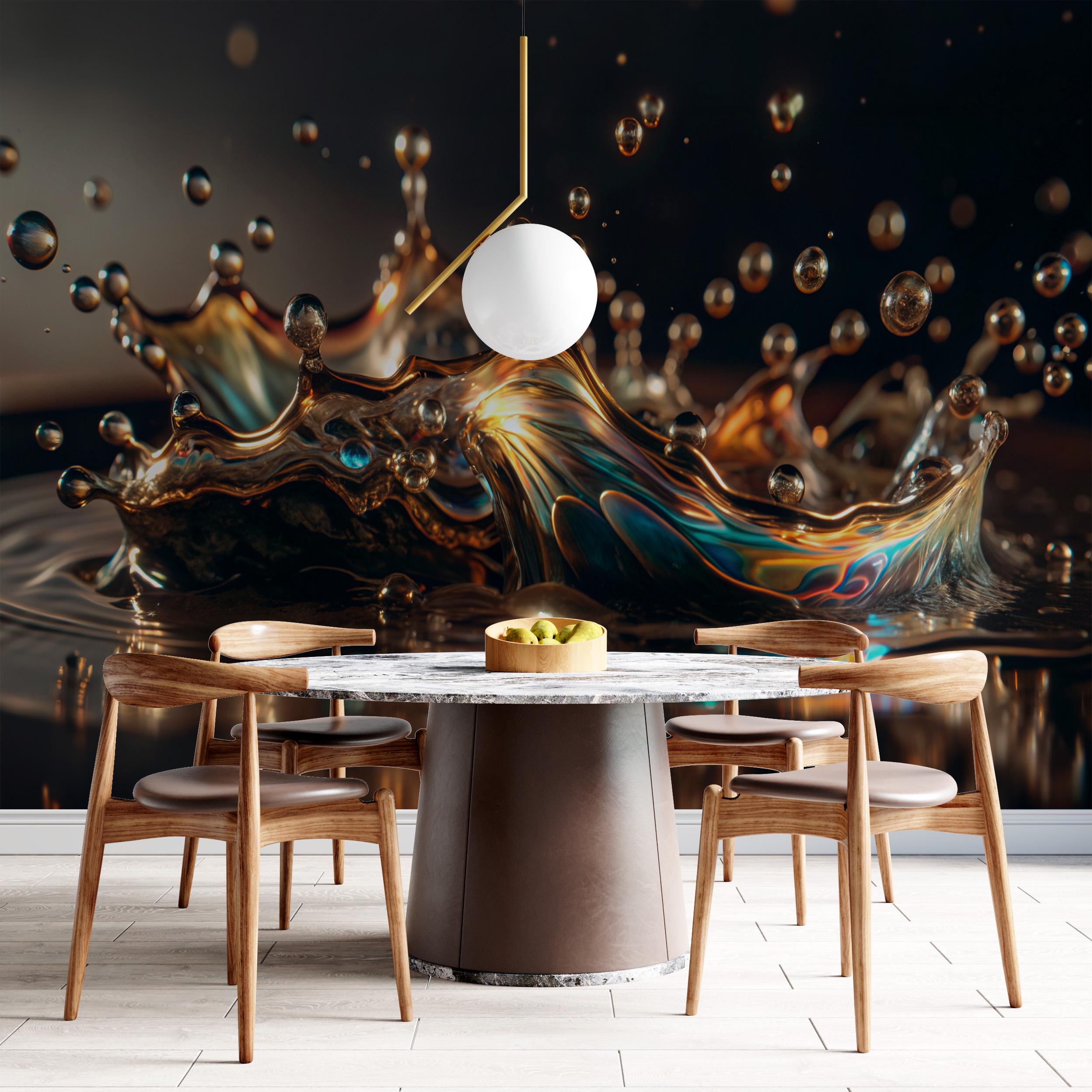 Dripping Wallpaper, Abstract Wallpaper, Colored Water, Modern Wallpaper ...