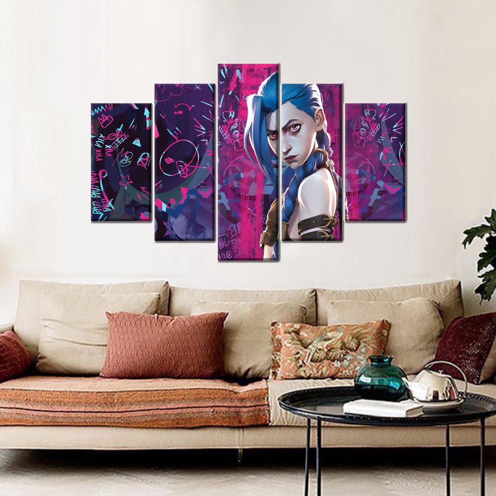 Jinx Graffiti Poster, Arcane Poster, Jinx Digital Prints, Game Poster ...