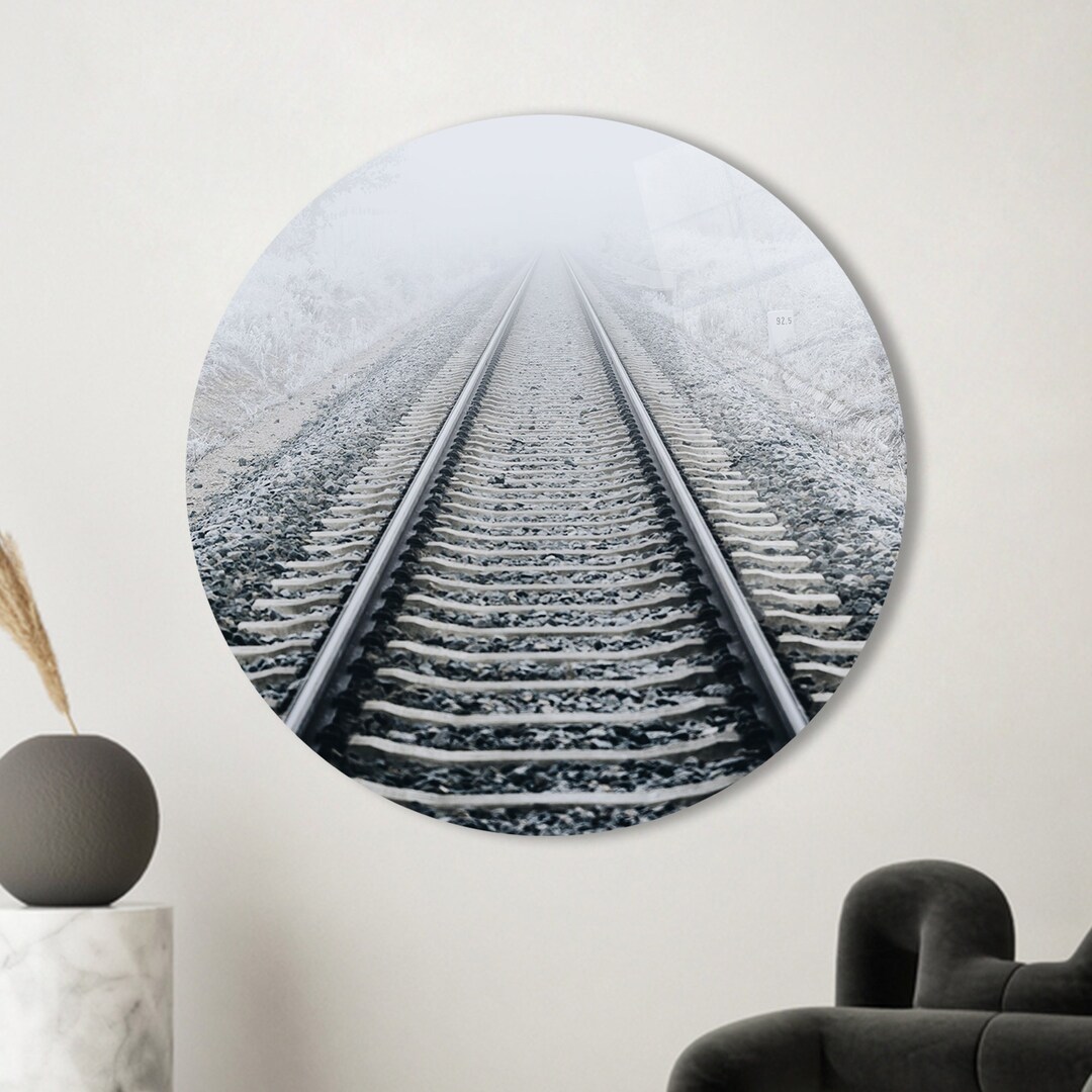 Glass Wall Art, Glass Wall Decor, Wall Art, Railway Glass Wall Art ...
