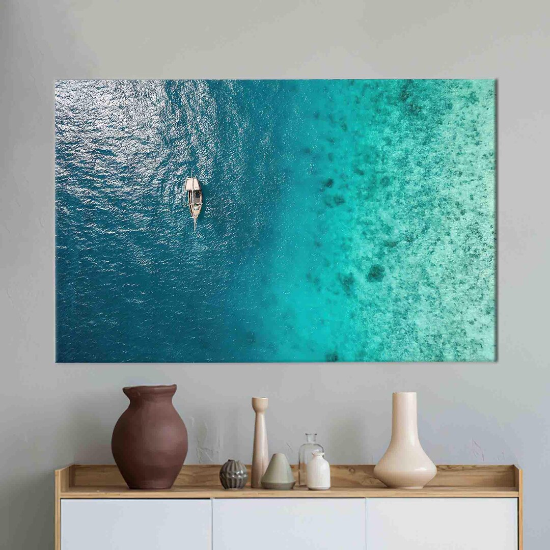 Landscape Art, Kitchen Decor Art, Sea View Canvas Art, Living Room Wall ...