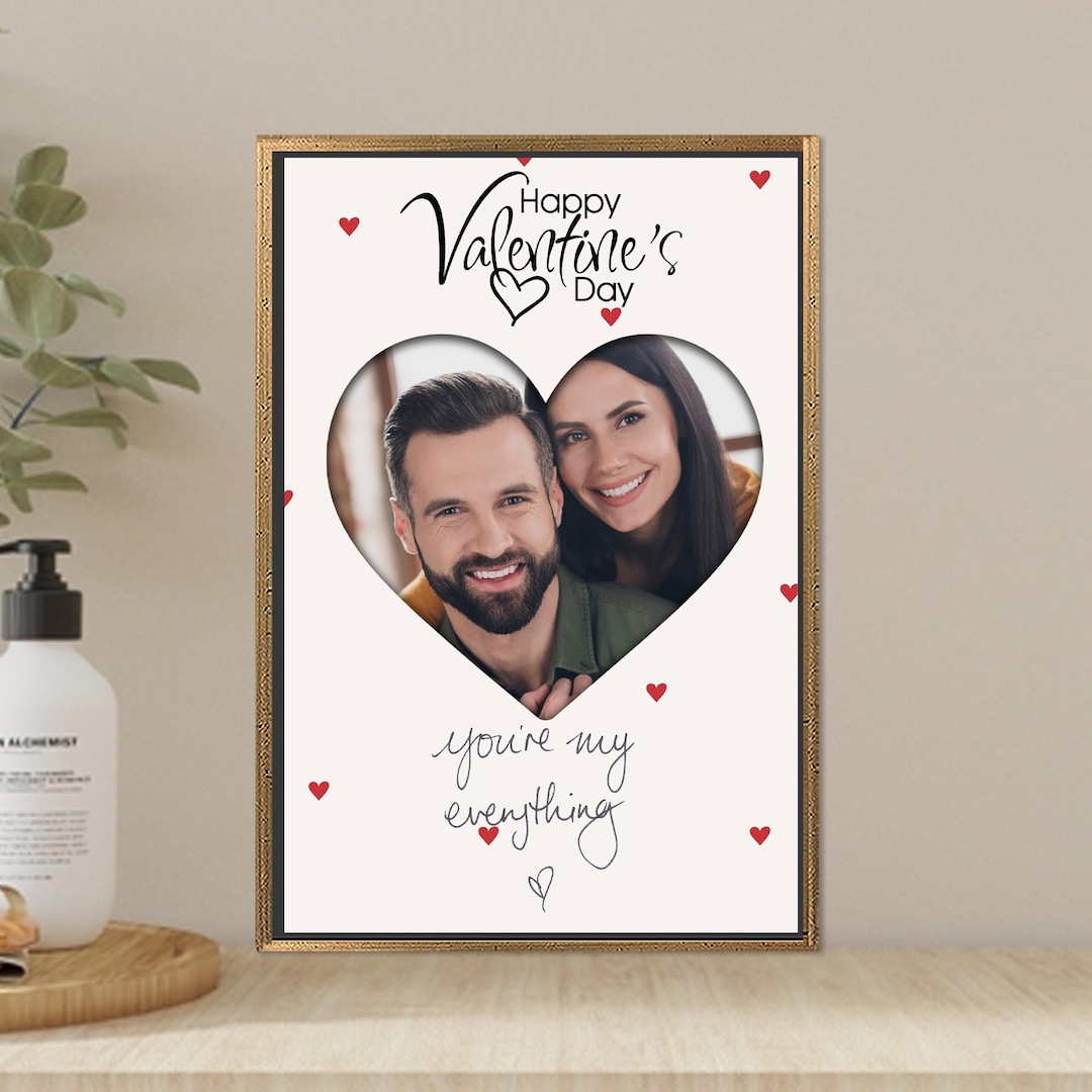 Romantic Couple Poster, Valentines Day Gift, Couple Photo Print, Custom ...