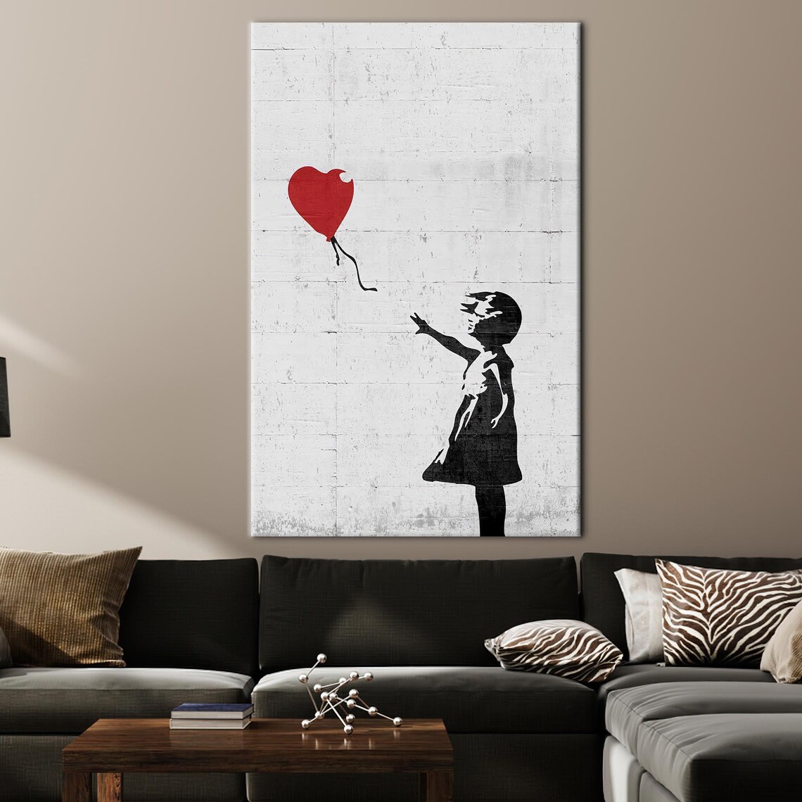 Banksy Girl Art Banksy Red Balloon Canvas Art Red Balloon - Etsy