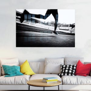 Running Wall Hanging, Sports Wall Decor, Motivational Art Decor, Large ...