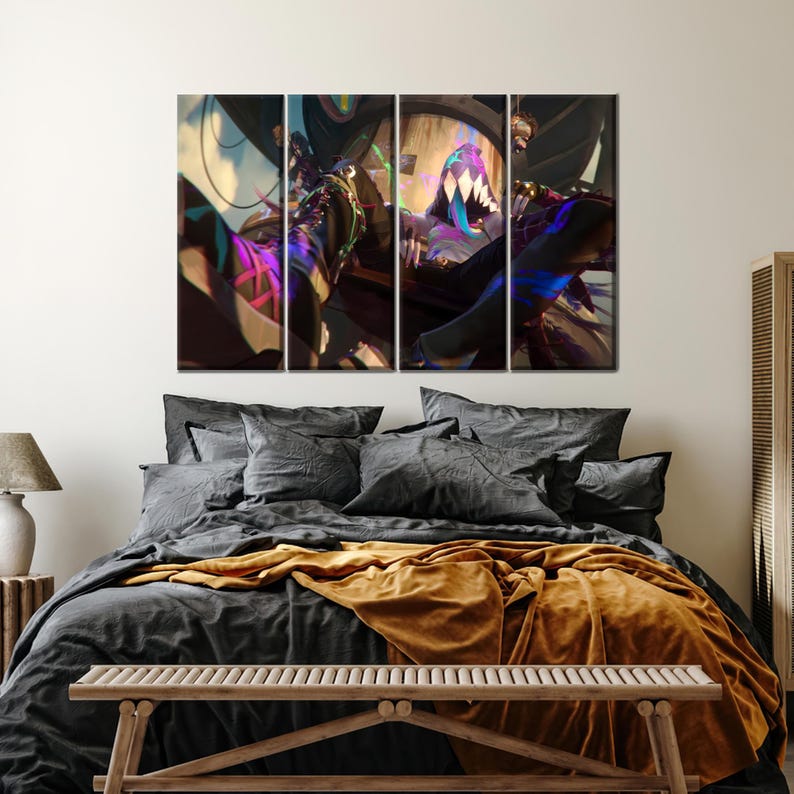 Jinx Painting Canvas, Arcane Poster, Game Poster Gift, Arcane Season 2 ...
