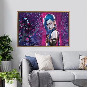 Jinx Graffiti Poster, Arcane Poster, Jinx Digital Prints, Game Poster ...