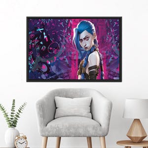 Jinx Graffiti Poster, Arcane Poster, Jinx Digital Prints, Game Poster ...
