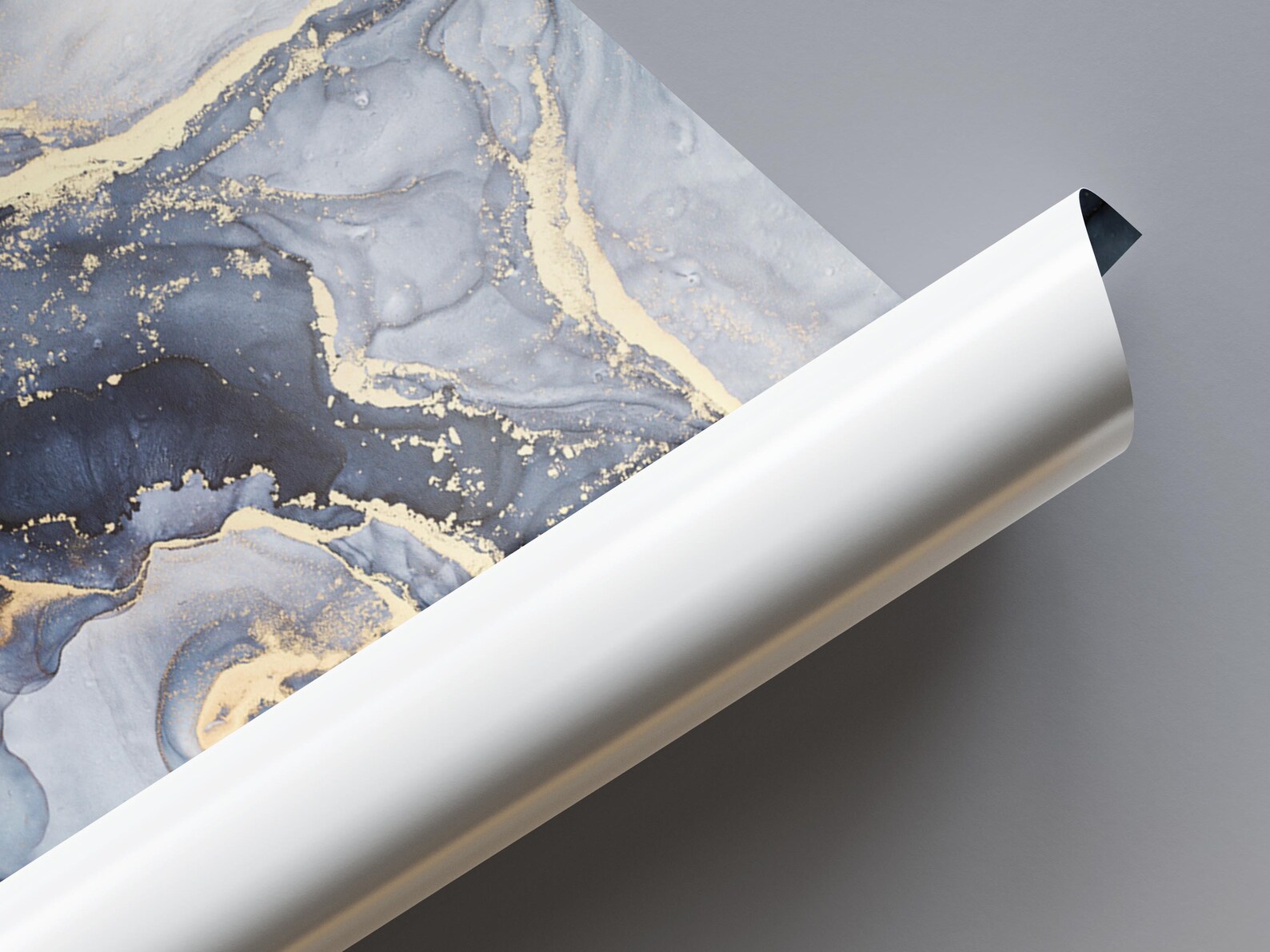 Blue Marble Wall Mural, Abstract Marble Wallpaper, Shimmery Wall Paper ...