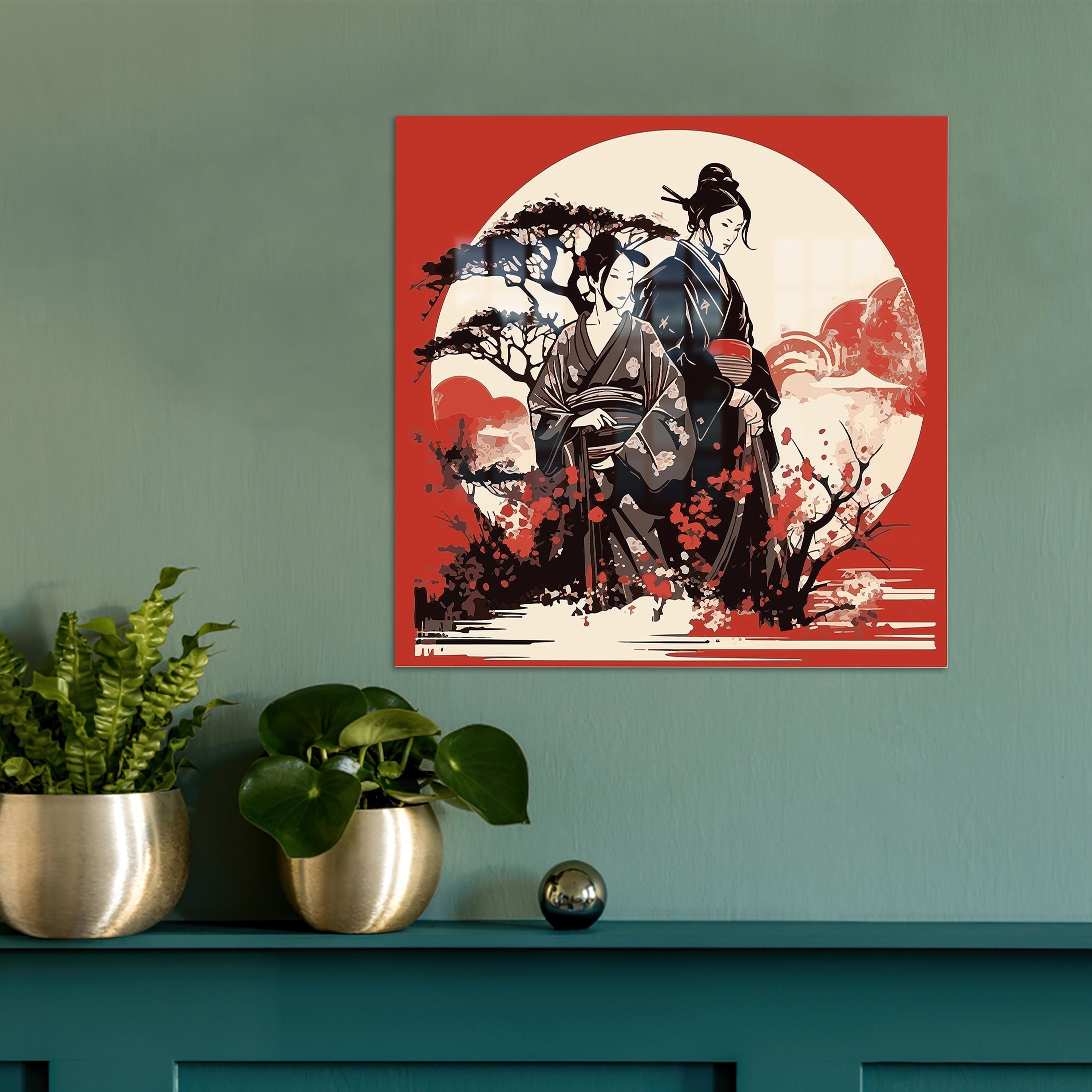 Modern Art Decor, Bedroom Decor, Japanese Wall Hanging, Japanese Woman ...