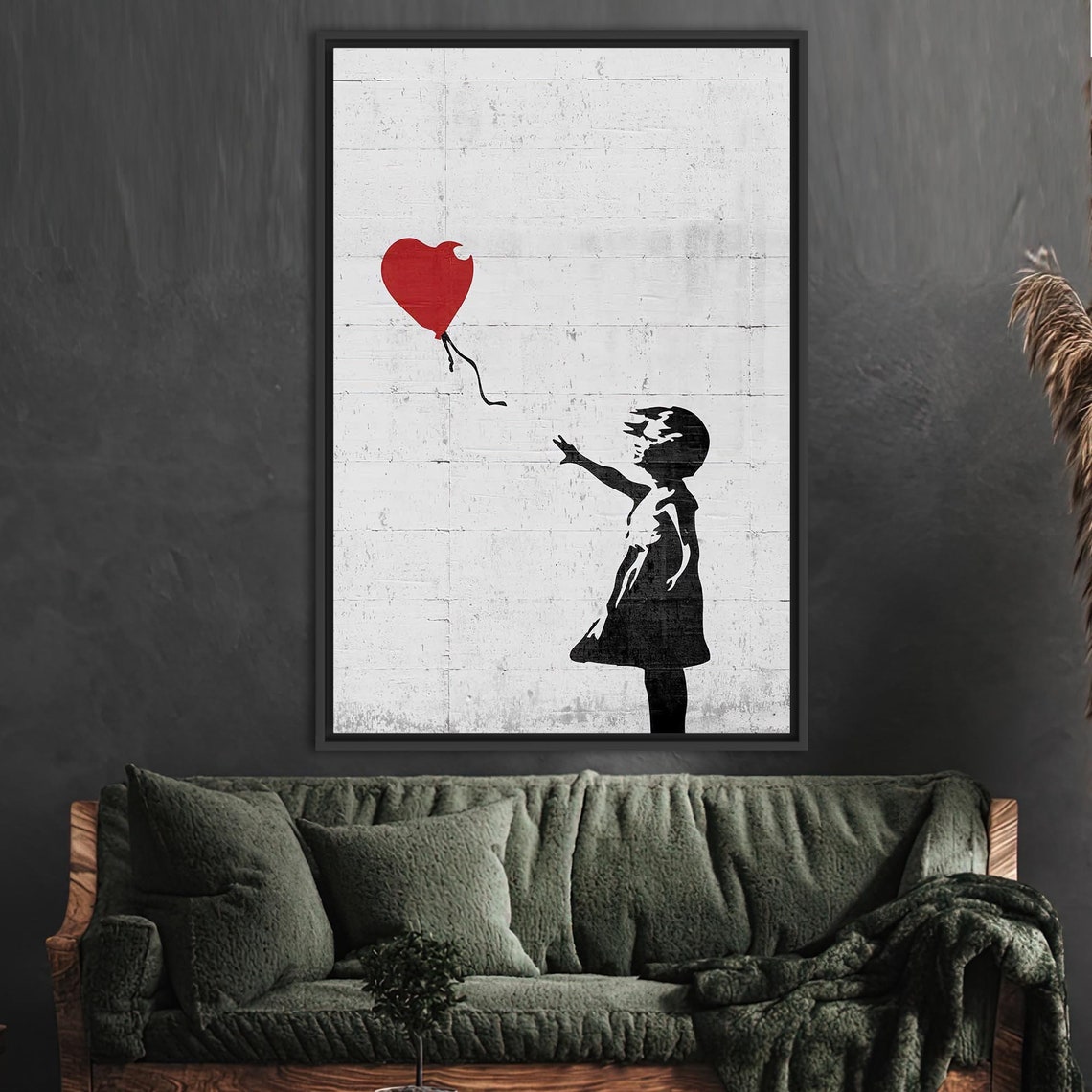 Banksy Girl Art Banksy Red Balloon Canvas Art Red Balloon - Etsy