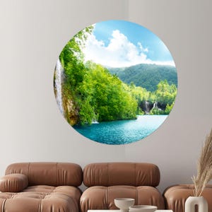Waterfall Glass Wall Art, Personalized Glass Art, Waterfall in Deep ...