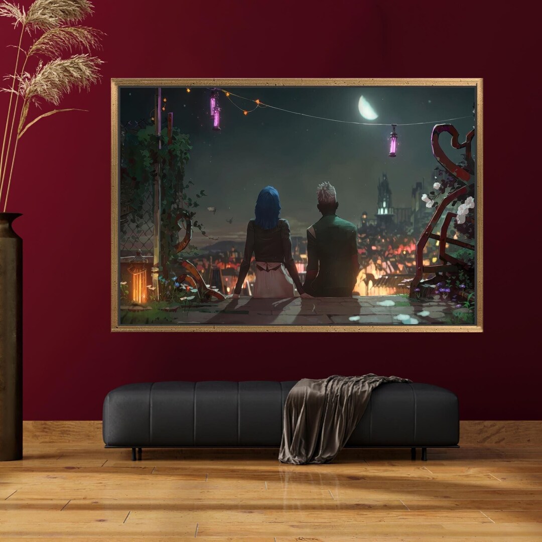 Arcane Poster, Jinx and Ekko in Love Poster, Arcane Season 2 Canvas ...