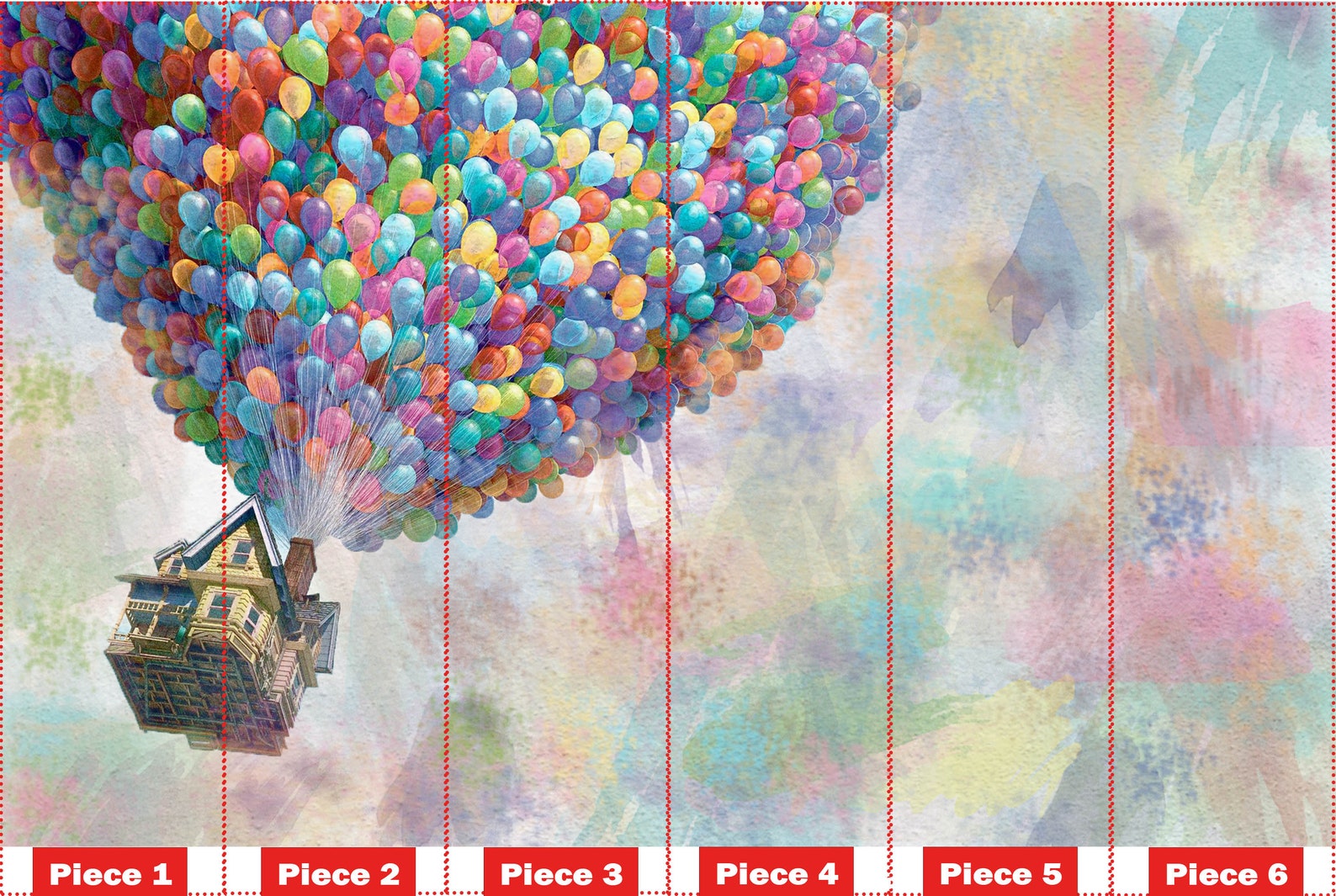 Colorful Wallpaper up Movie Wall Decor Carl Fredricksen Wall - Etsy