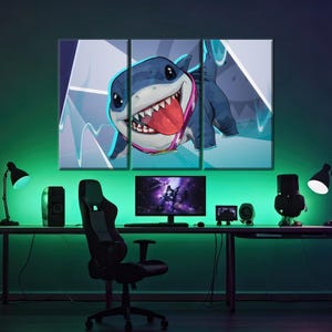 Marvel Rivals Poster, Jeff the Land Shark Canvas, Game Room Decor, Gift ...