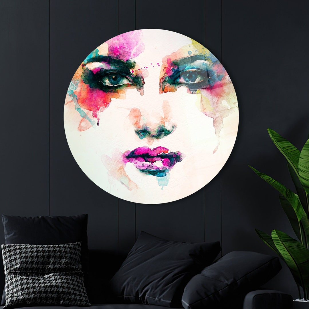 Glass Printing, Mural Art, Glass, Face Glass Wall Art, Colorful Glass ...