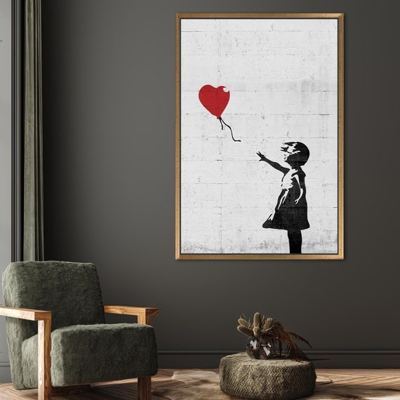 Banksy Girl Art Banksy Red Balloon Canvas Art Red Balloon - Etsy