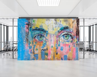 Face Wall Mural - Etsy