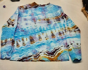 Geode Tie Dye Shirt, Psychedelic Clothing, Tye Dye Shirt, 50th Birthday ...
