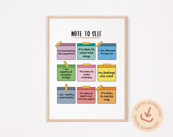Printable Note to Self - Etsy