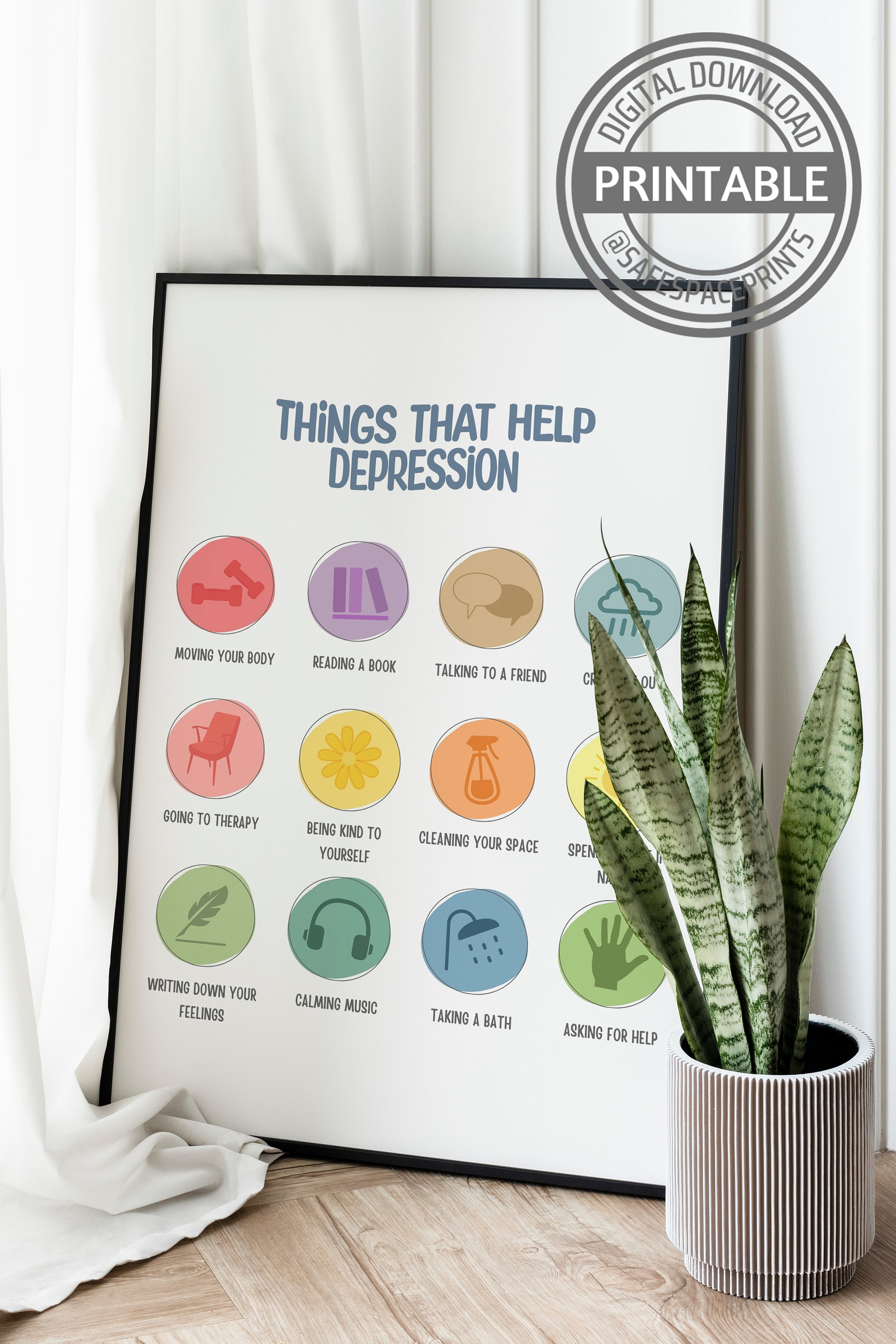 Depression Awareness Printable Poster, Mental Health Printable, School ...