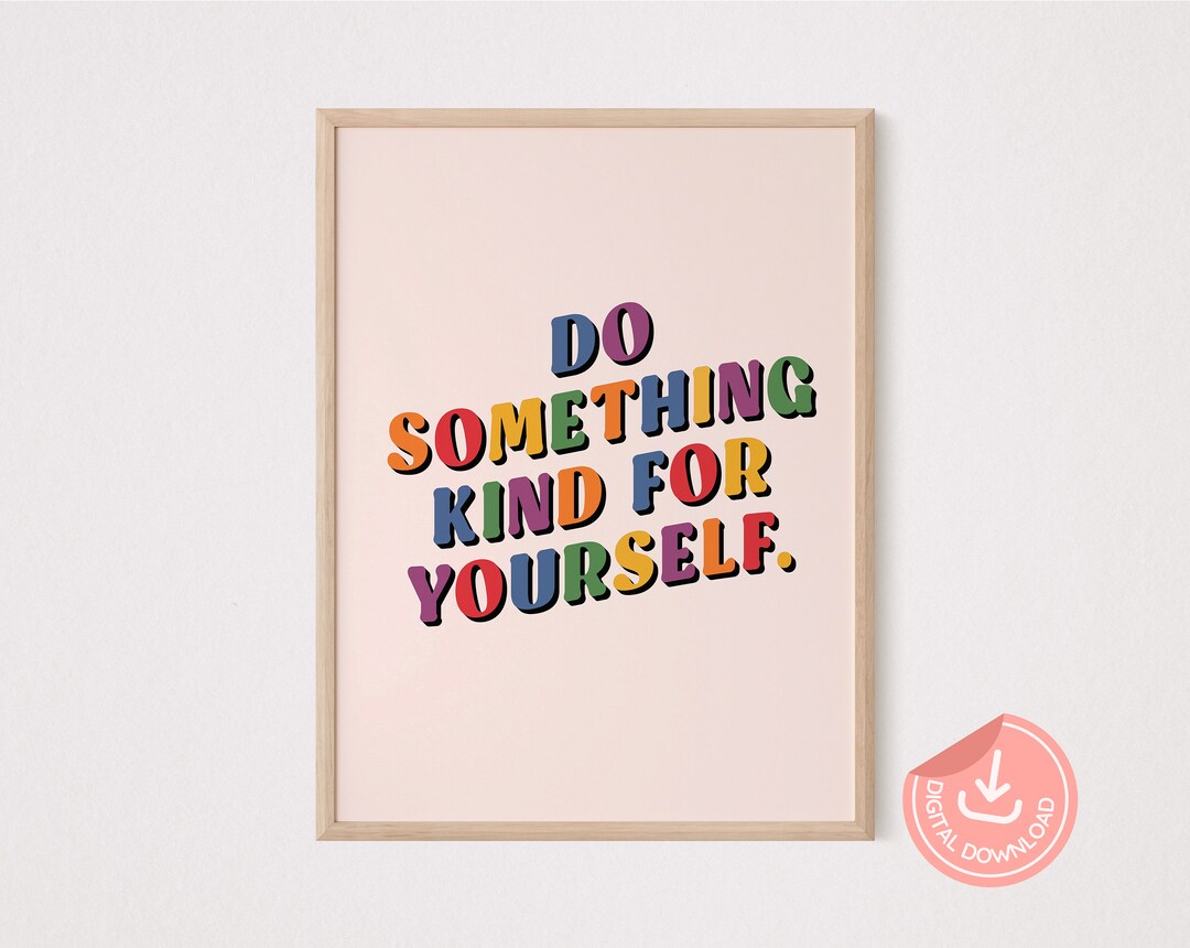 Mental Health Poster: Kind Affirmation, Therapy Office Decor (digital ...