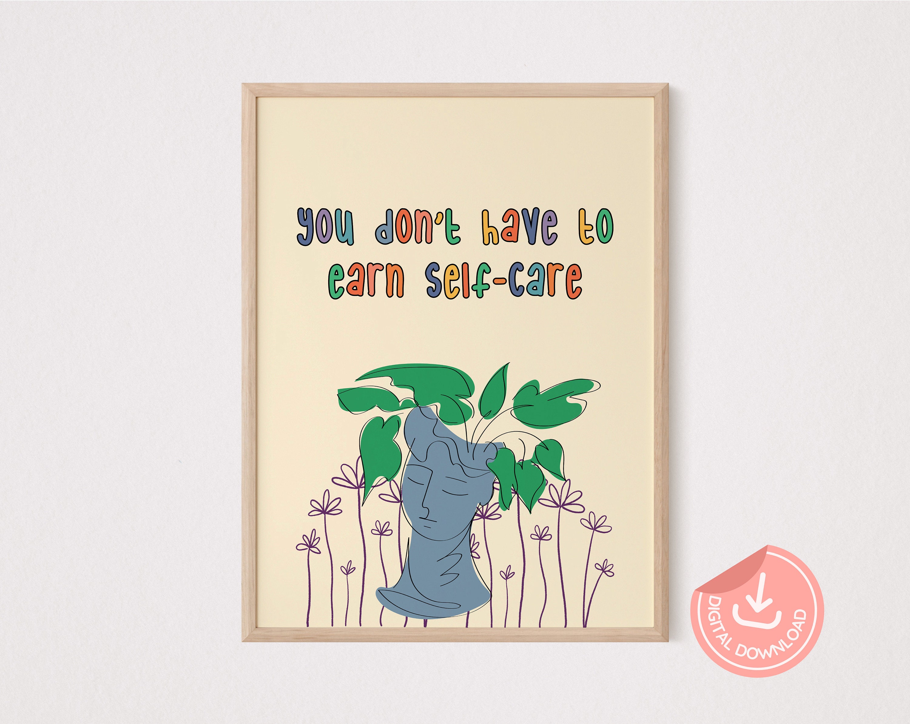 Mental Health Poster, Self-care Printable, Therapy Office Décor, Mental ...