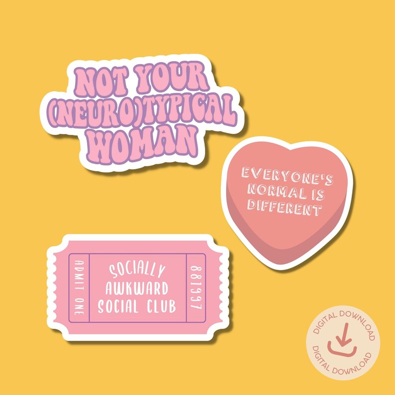 ADHD Sticker Printable ADHD Sticker Pack ADHD Planner - Etsy