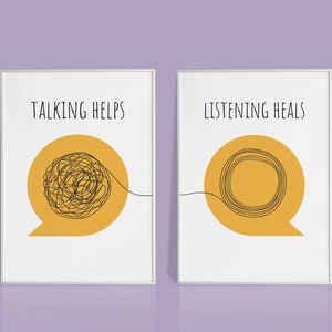 Mental Health Poster, Therapy Office Decor, School Counselor, School ...