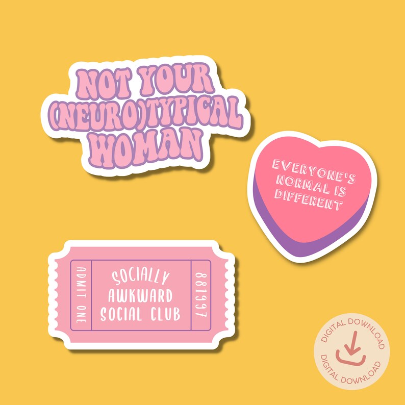 ADHD Sticker Printable ADHD Sticker Pack ADHD Planner - Etsy