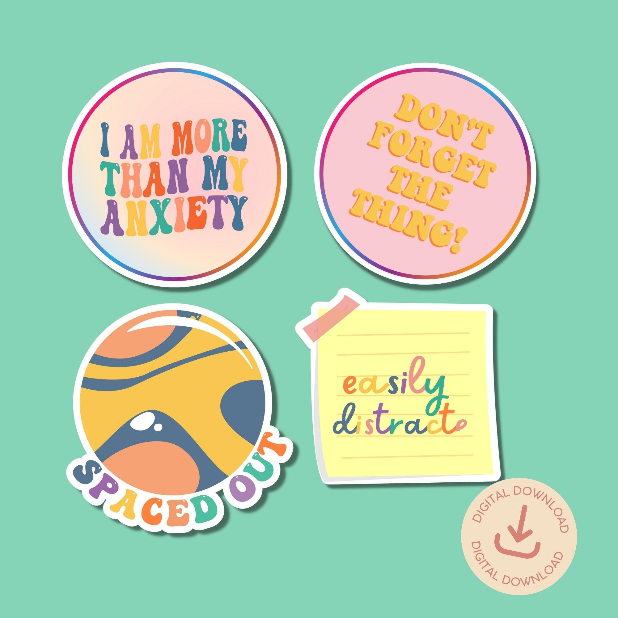 ADHD Sticker Printable ADHD Sticker Pack ADHD Planner - Etsy Canada